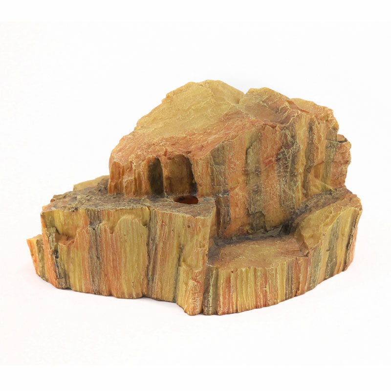 Aquariendeko gelber Stein 25,5cm horizontal - Unsere Haustiere